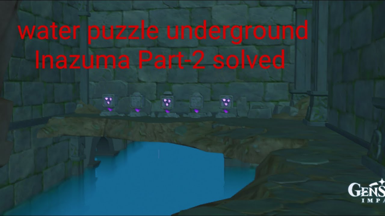 water puzzle underground Inazuma part 2 - YouTube