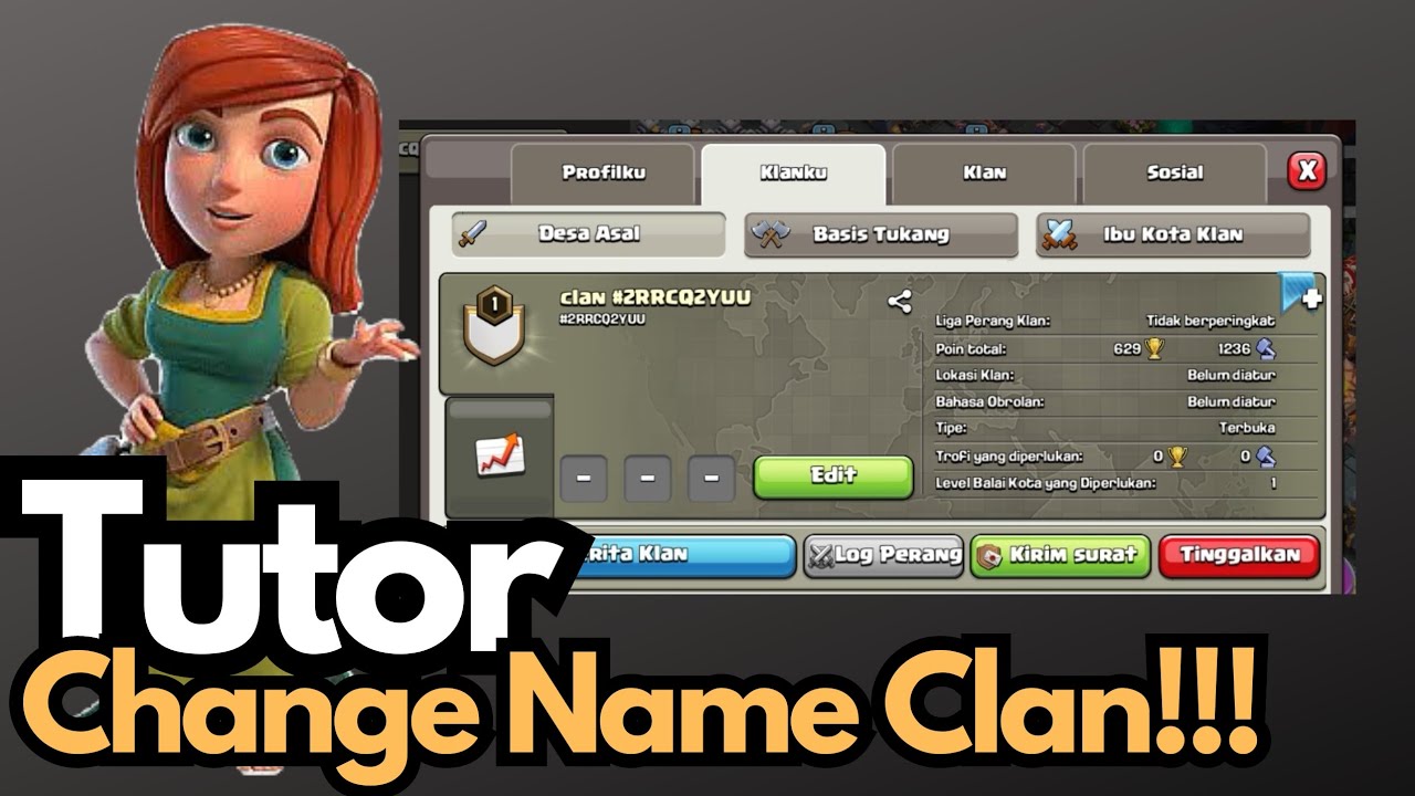 Cara Ubah nama clan !! versi gampang - YouTube