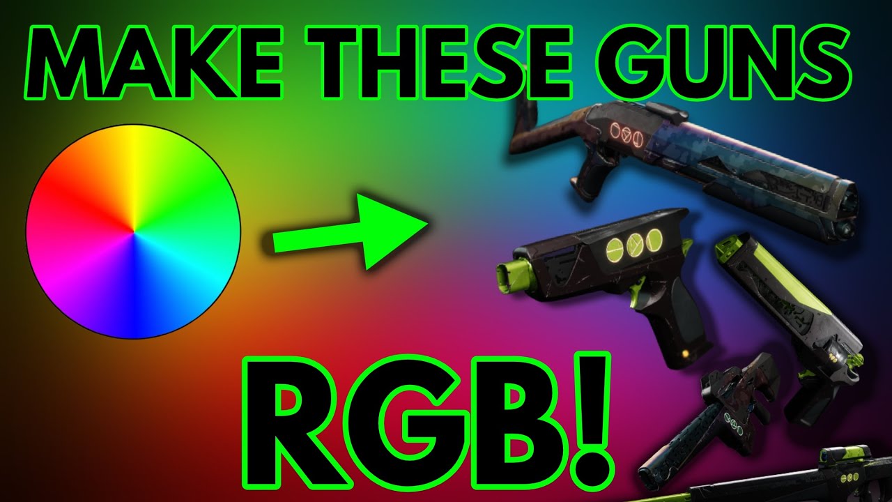 How To Make Trials Of The Nine Guns Have RGB GLOW!! - YouTube