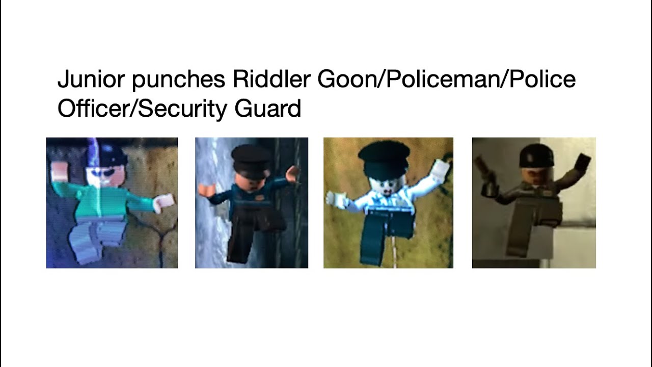 Junior punches Riddler Goon/Policeman/Police Officer/Security Guard ...