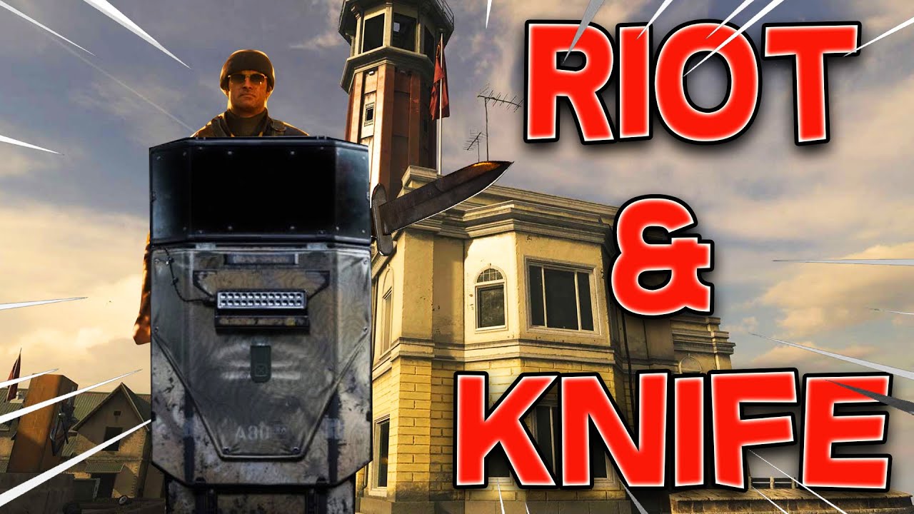 RIOT SHIELDS AND KNIFES IN REBIRTH ISLAND | I HIT A CRAZY KNIFE SHOT ...