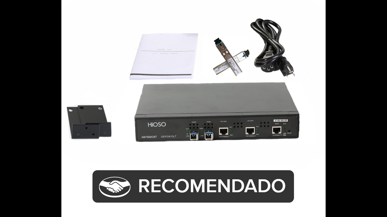 Ha7302cs 2 Pon Epon Olt 128 Onus 20 Km Fibra Optica Hioso - YouTube