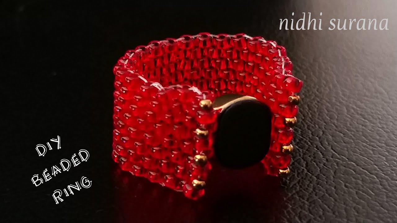 💍Stylish Ring Tutorial || Peyote Stitch || Anillo DIY (0246) - YouTube