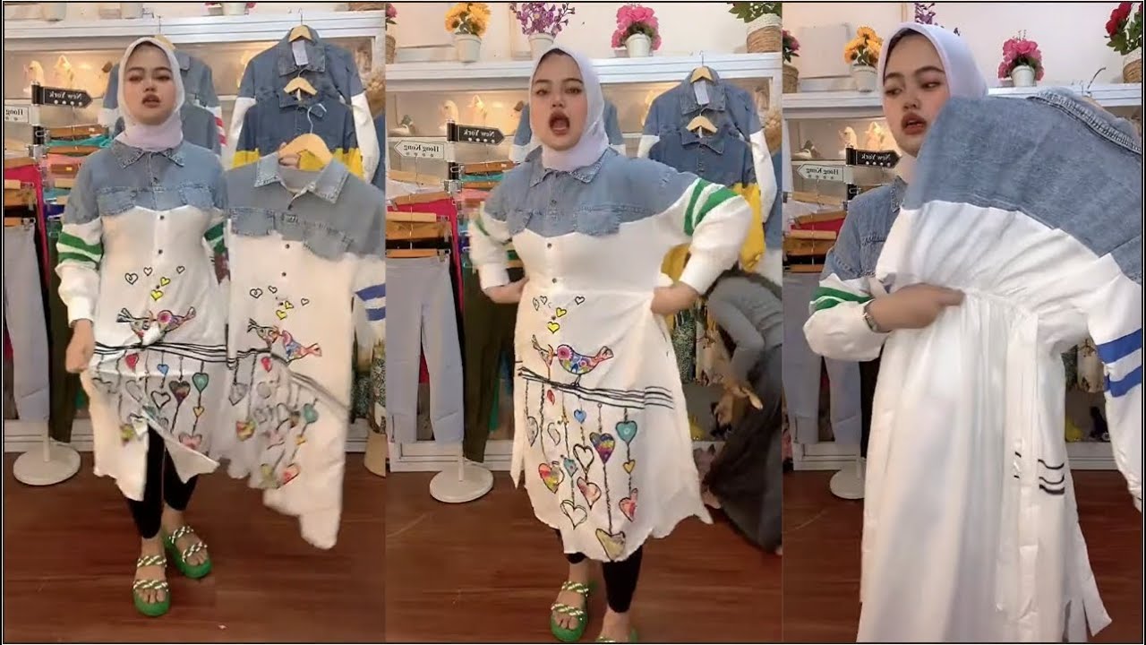 REFERENSI TUNIK LEBARAN SUPER CAKEP MOTIF BUNGA BUNGA FULL CALOUR ...