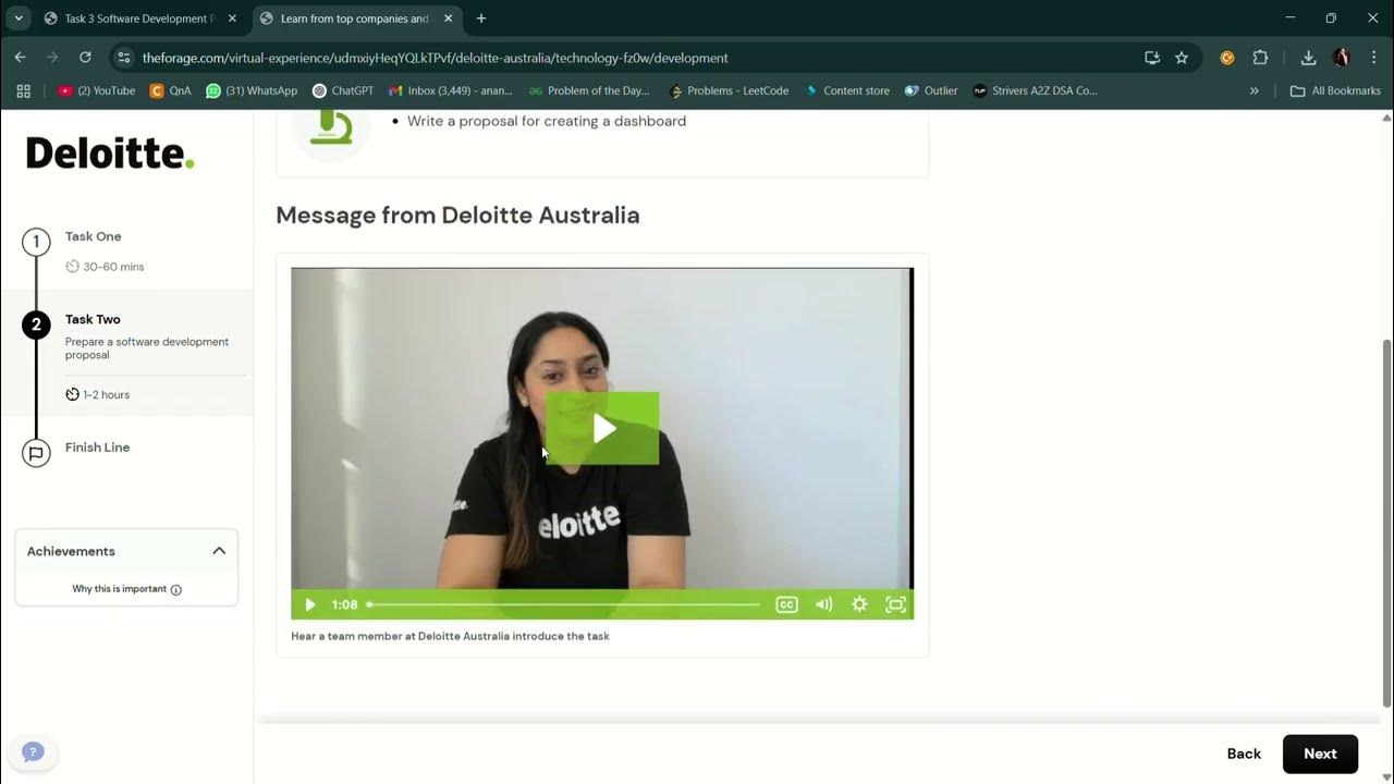 DELOITTE AUSTRALIA TECHNOLOGY VIRTUAL INTERNSHIP 2025 | TASK-2 ( DEVELOPMENT) Completely ...