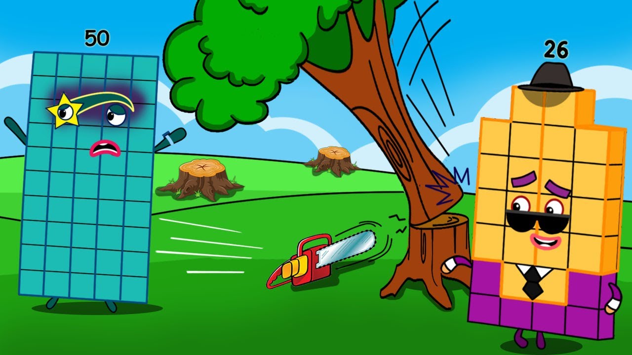 NB 50 running away before gets hit by a tree, NB 26 laughs her ...