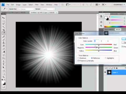 Photoshop - How To Create A Starburst Effect - YouTube