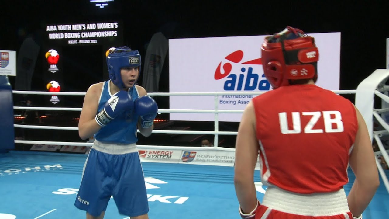 Kielce 2021 Session9B (W64kg) ABDULLAEVA Mokhinabonu (UZB) vs RUYER ...