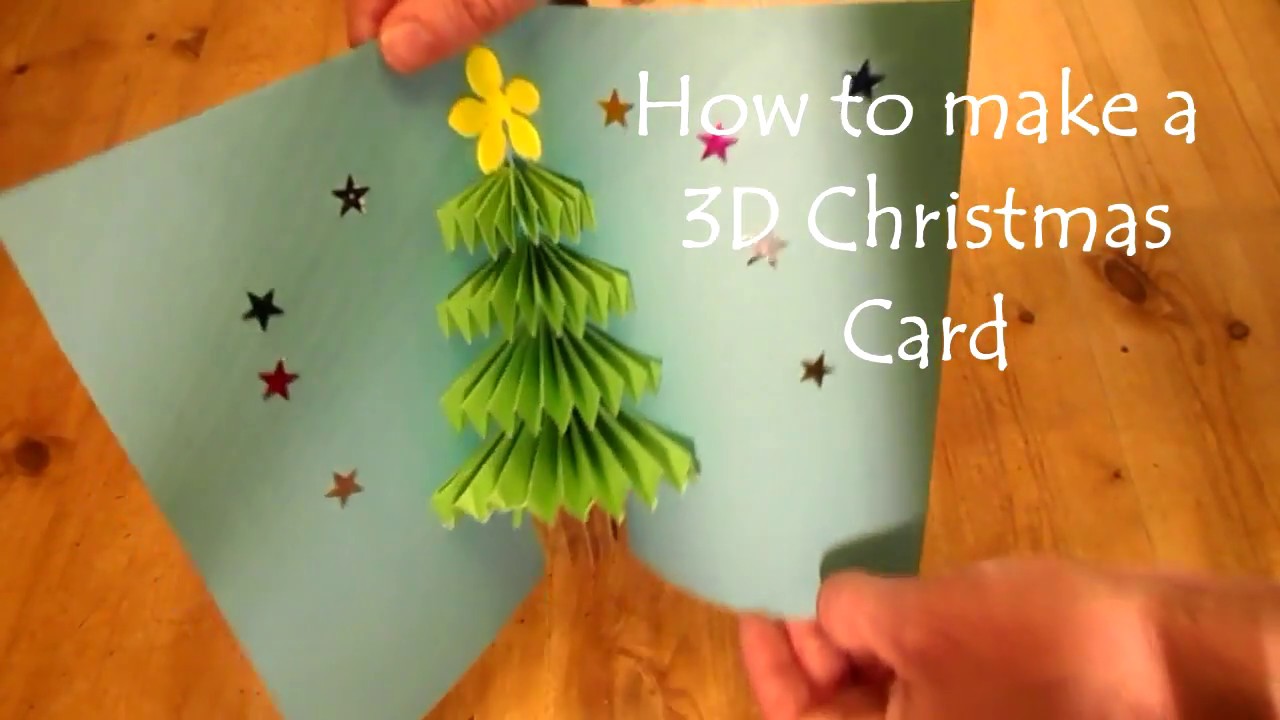 How to make a 3D pop up Christmas card - YouTube