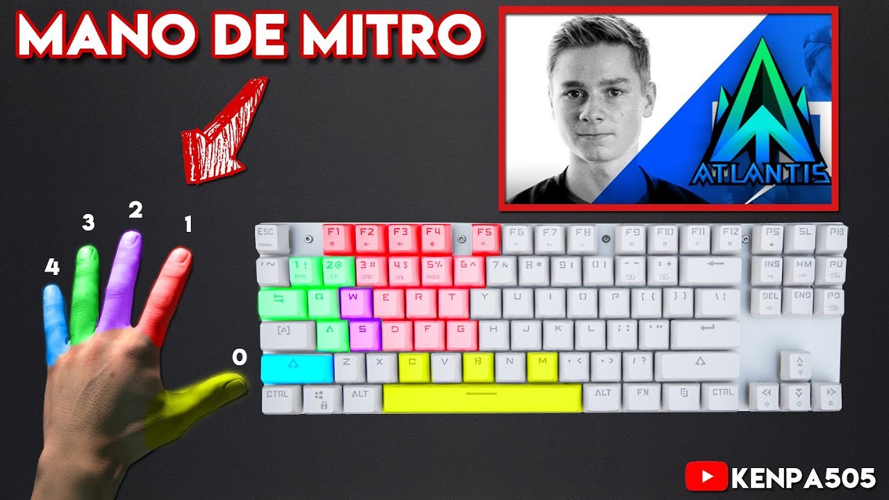 🤲 ASÍ COLOCA LAS MANOS MITRO EN SU TECLADO PARA JUGAR FORTNITE ...