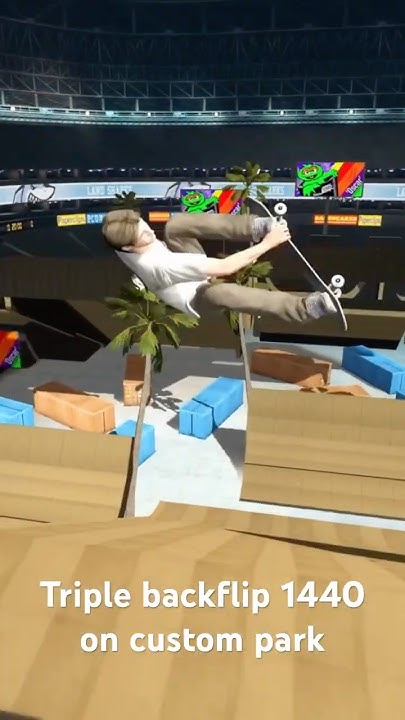 Triple backflip 1440 in Skate 3 Custom Park - YouTube