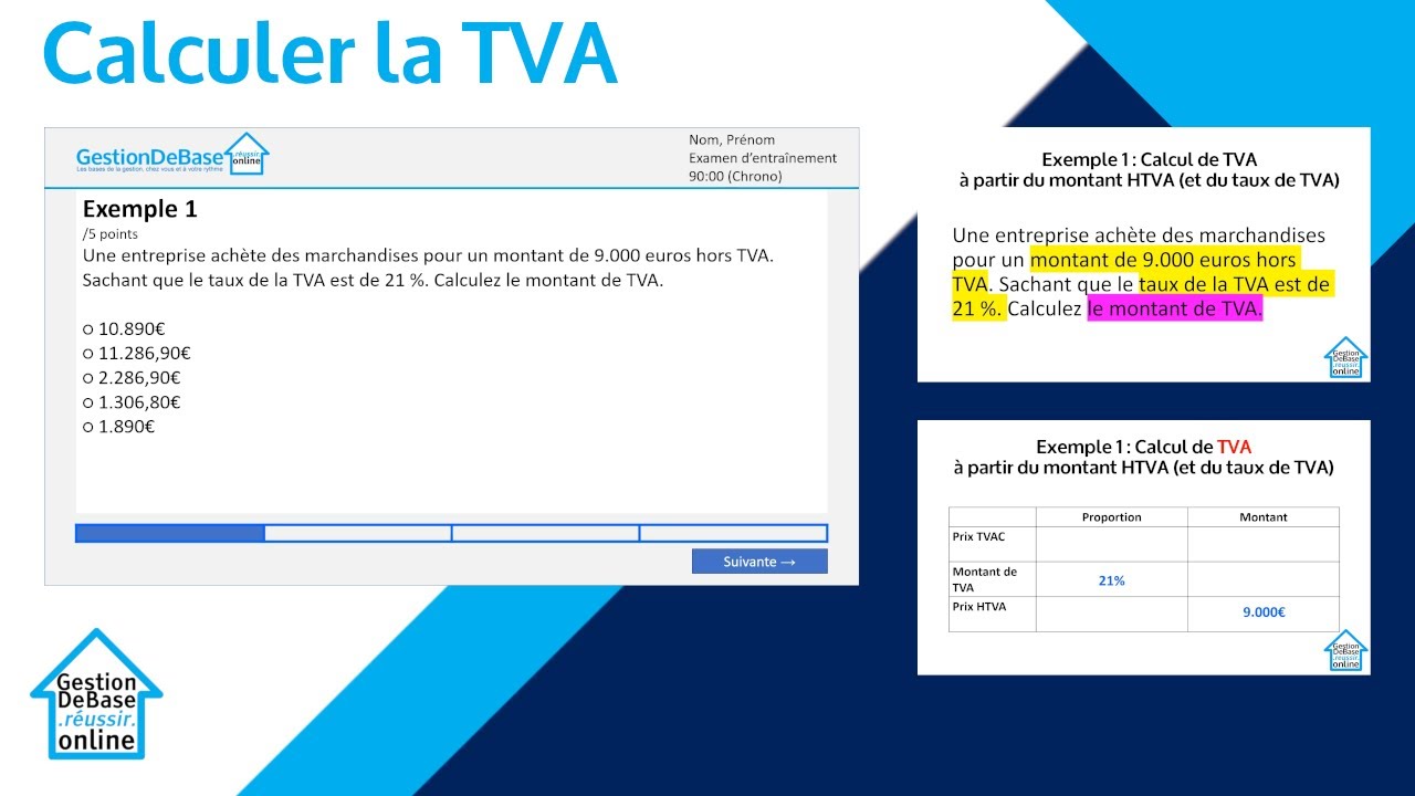 Calcul de TVA: Exemple 1 (Calculizi - Module 1) - YouTube