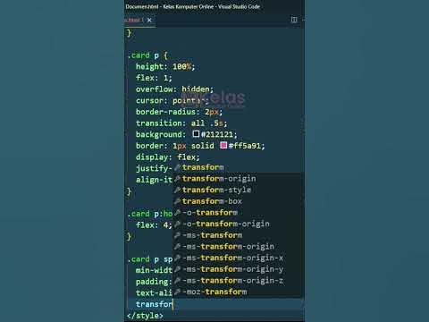Membuat Card Hover HTML dan CSS #cssproperty #htmlcss - YouTube