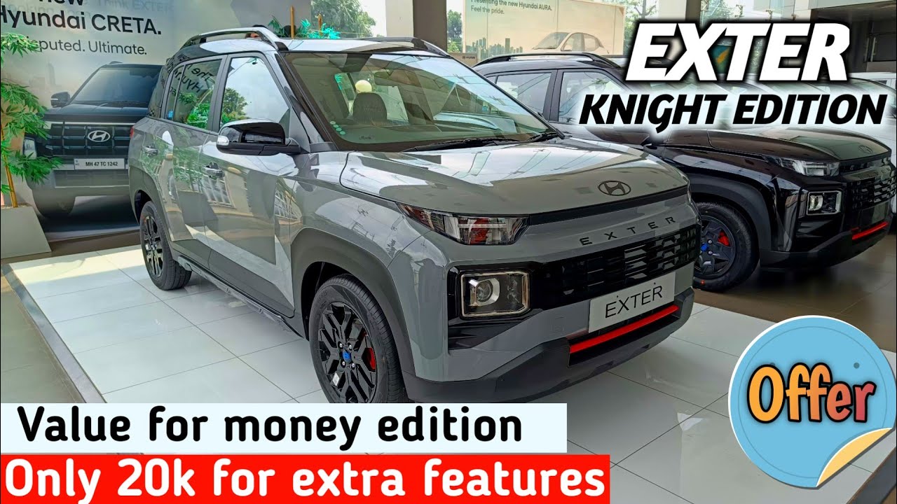 Hyundai EXTER SX MT DT Knight Edition 🔥| New Hyundai exter SX knight ...