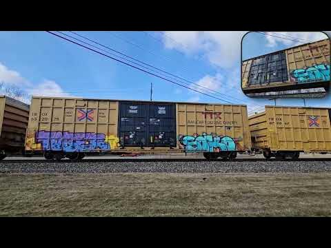 NS 334 with a long string of TBOX's caught at Blaha 20 on 2/19/2024 - YouTube
