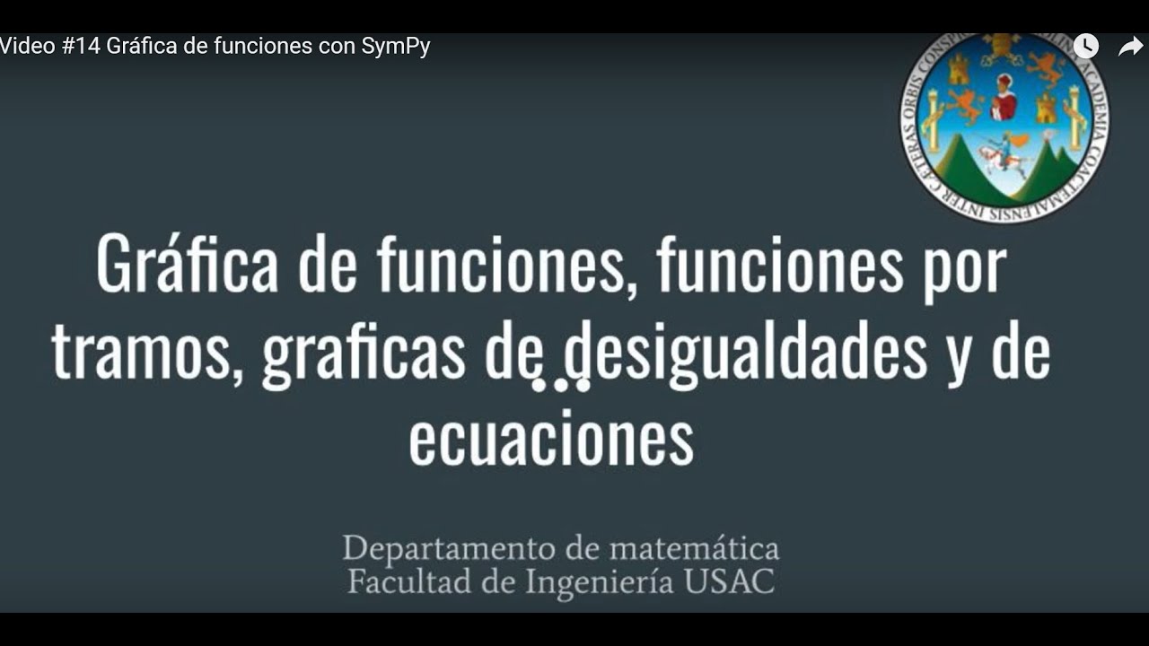 Video #14 Gráfica de funciones con SymPy - YouTube