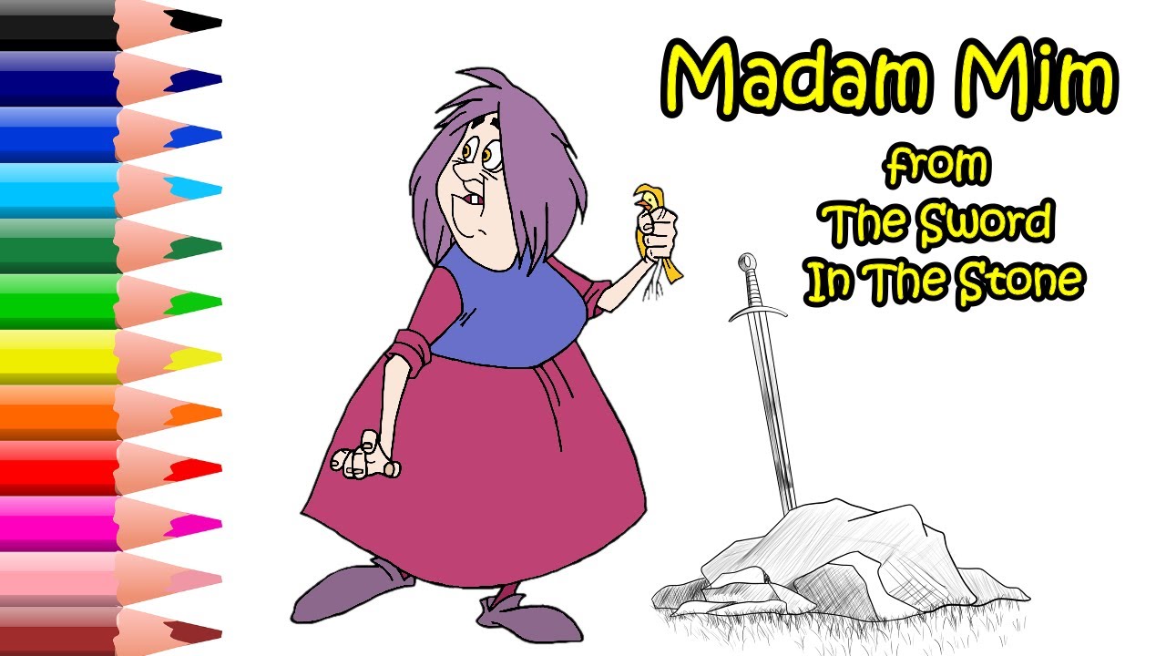 How to Draw Walt Disney Characters / Madam Mim / How to Draw Easy Step ...