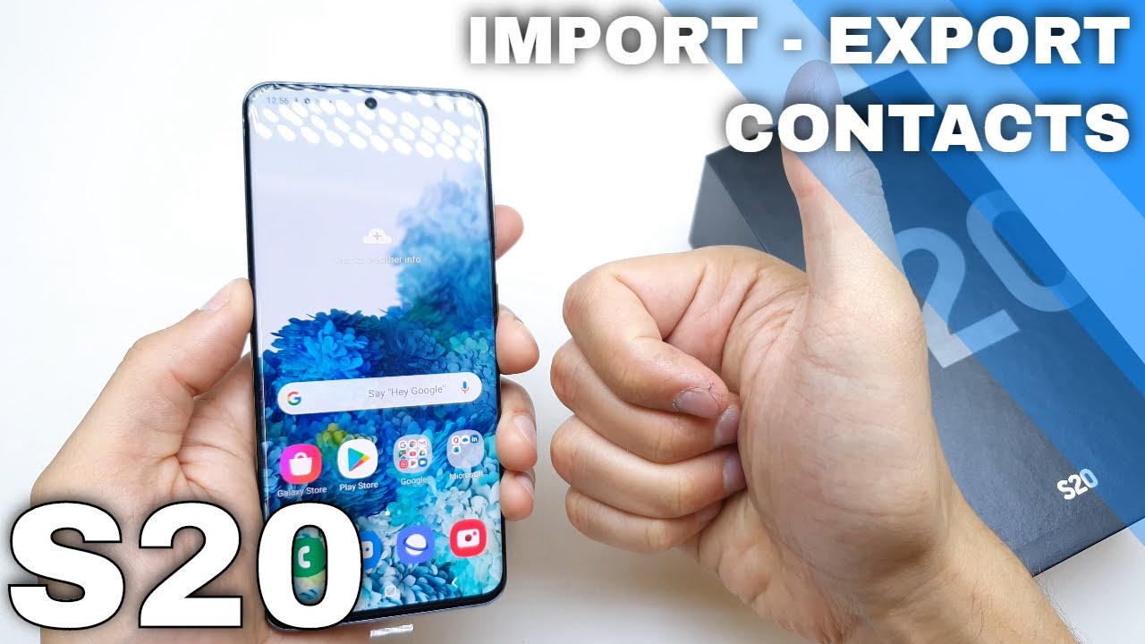 SAMSUNG Galaxy S20 Import & Export Contacts - YouTube