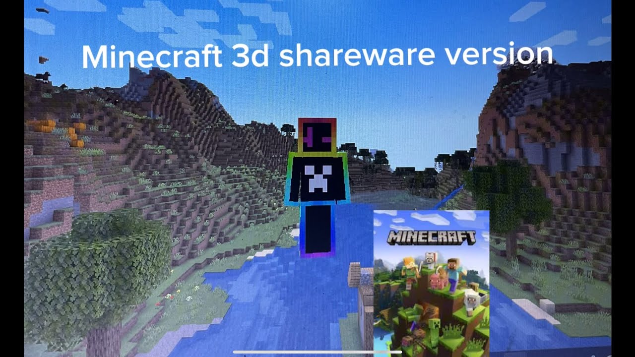 Playing Minecraft shareware version - YouTube