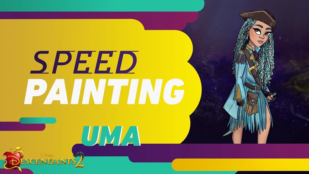 Uma | Speed Painting | Descendants 2 - YouTube
