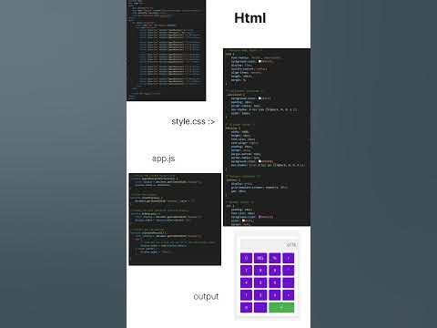 Create your own calculator with the help of HTML,css and javascript.you can also create your web ...