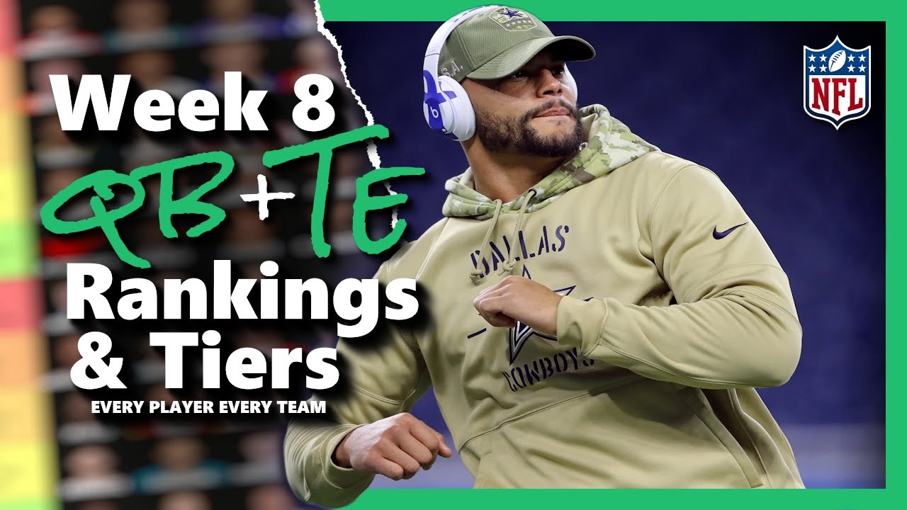 Ranking EVERY NFL Quarterback & Tight End - Week 8 QB & TE Tiers | 2025 ...