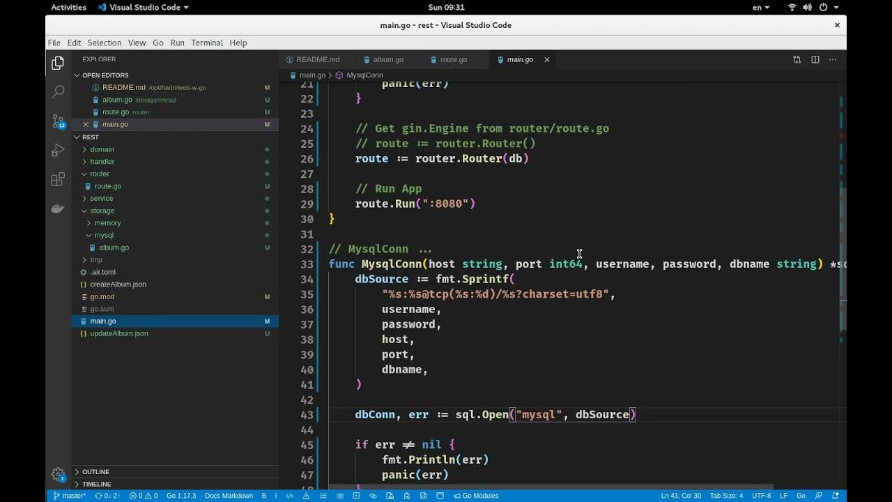 web with golang - go-gin framework-101-golang-mysql-day-16 - YouTube