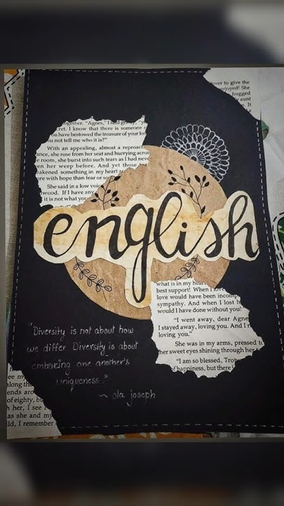 English Project file decoration ideas 💫Front page decoration ideas🌟 ...