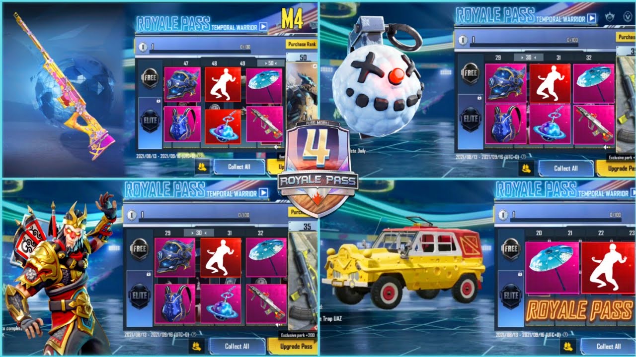 SEASON 4 ROYAL PASS PUBG MOBILE - S4 PUBG MOBILE | ROYALE PASS REWARDS ...