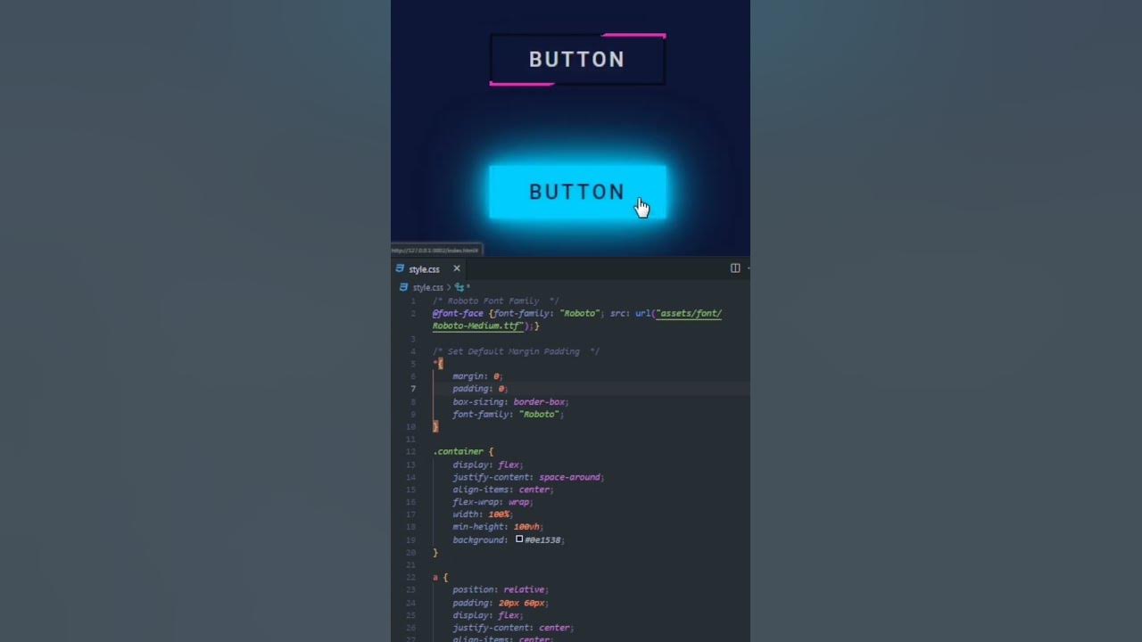 Button Ribbon And Glowing Effect Using Html Css L Full Tutorial In