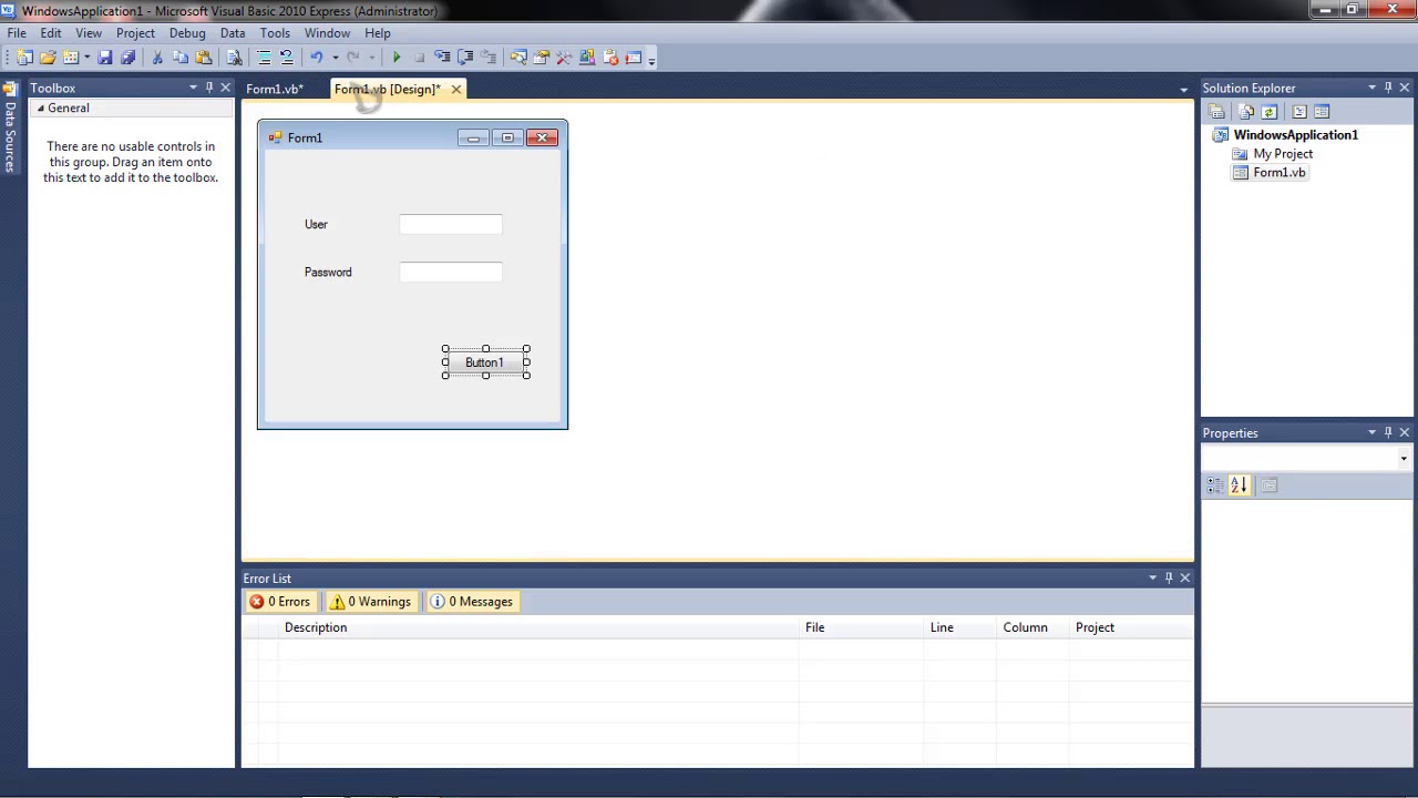 Membuat Form Login Sederhana dengan Visual Basic 2010 - YouTube