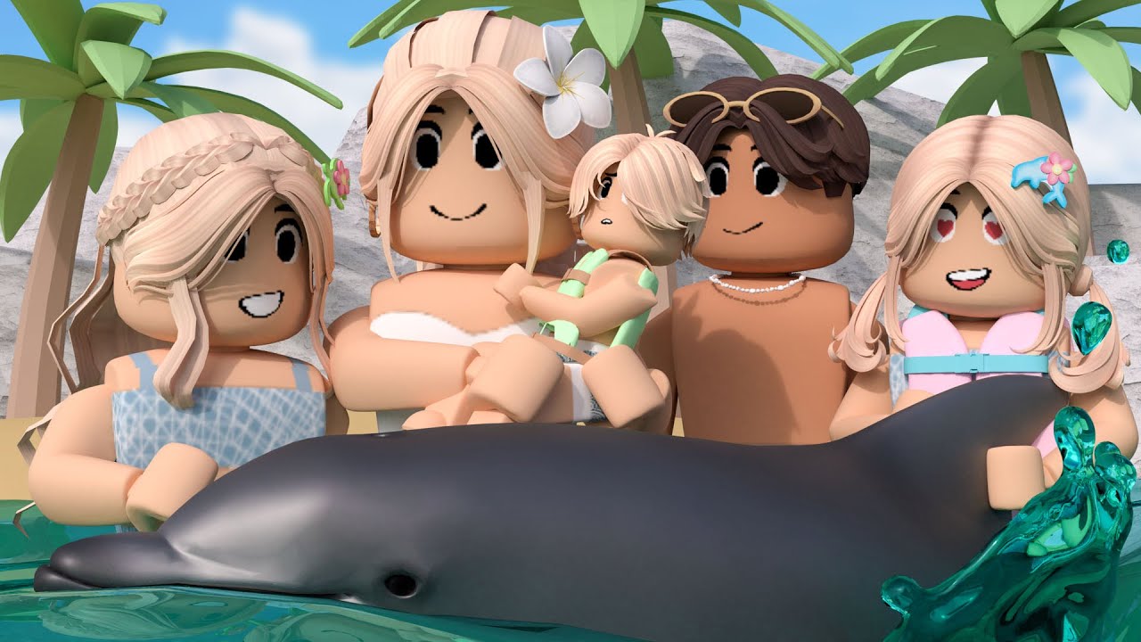 We Went SWIMMING WITH DOLPHINS at Dolphin Discovery!🐬 *SO CUTE* Roblox ...