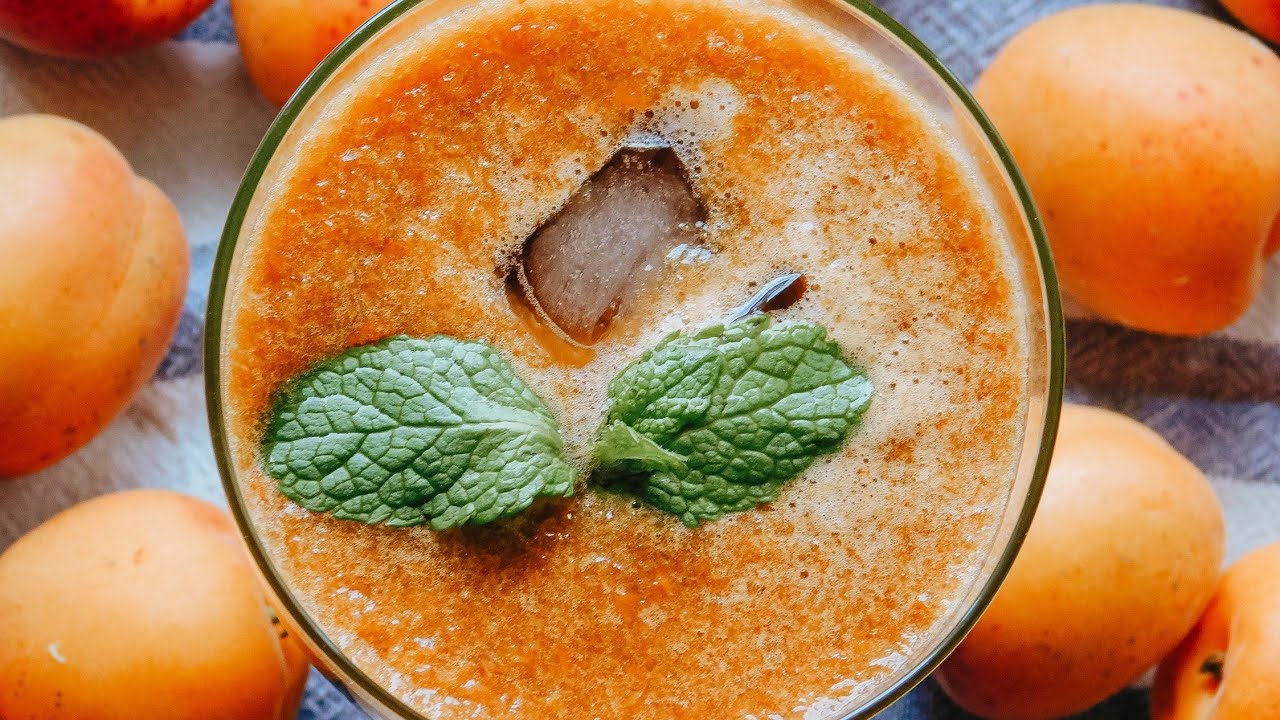 apricot iced tea | refreshing khoobani tea by my kitchen book - YouTube