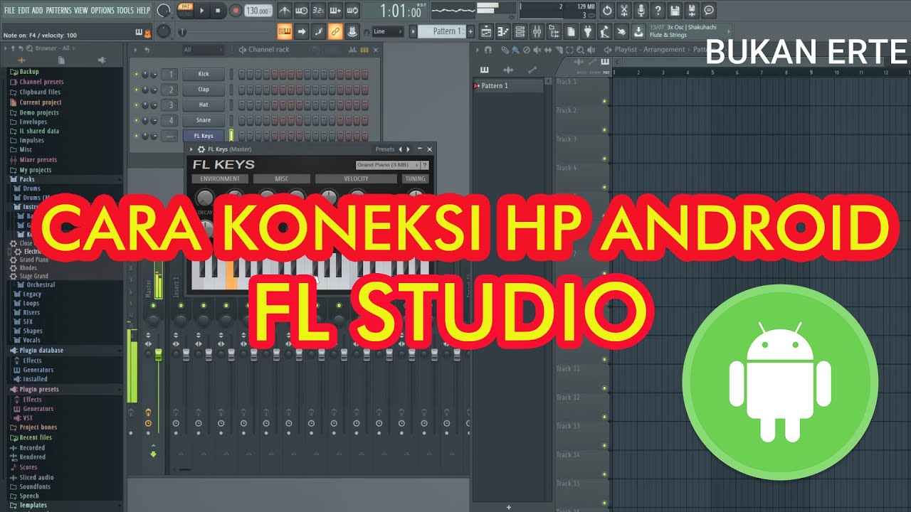 CARA KONEKSI HP ANDROID KE FL STUDIO SEBAGAI MIDI CONTROLLER - YouTube