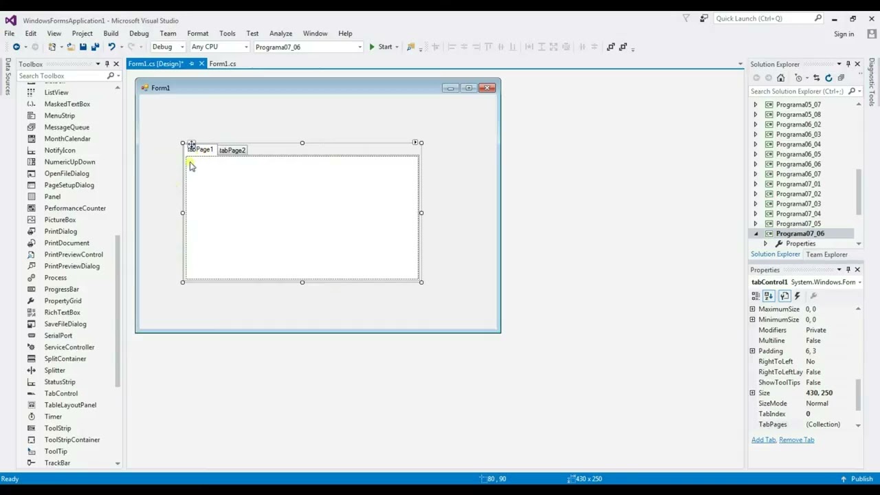 Programación Windows Forms C 46 Splitcontainer Y Tabcontrol Youtube 3606