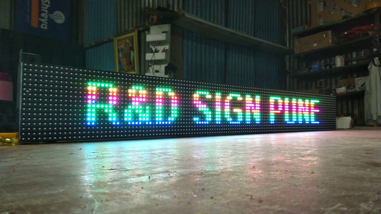 R&D sign LED SIGN BOARD P10 - YouTube