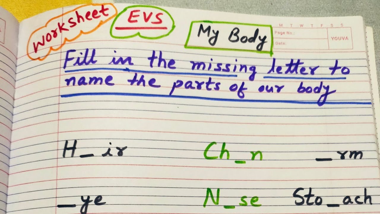 Missing body Parts worksheet | Body Parts missing letters worksheet ...