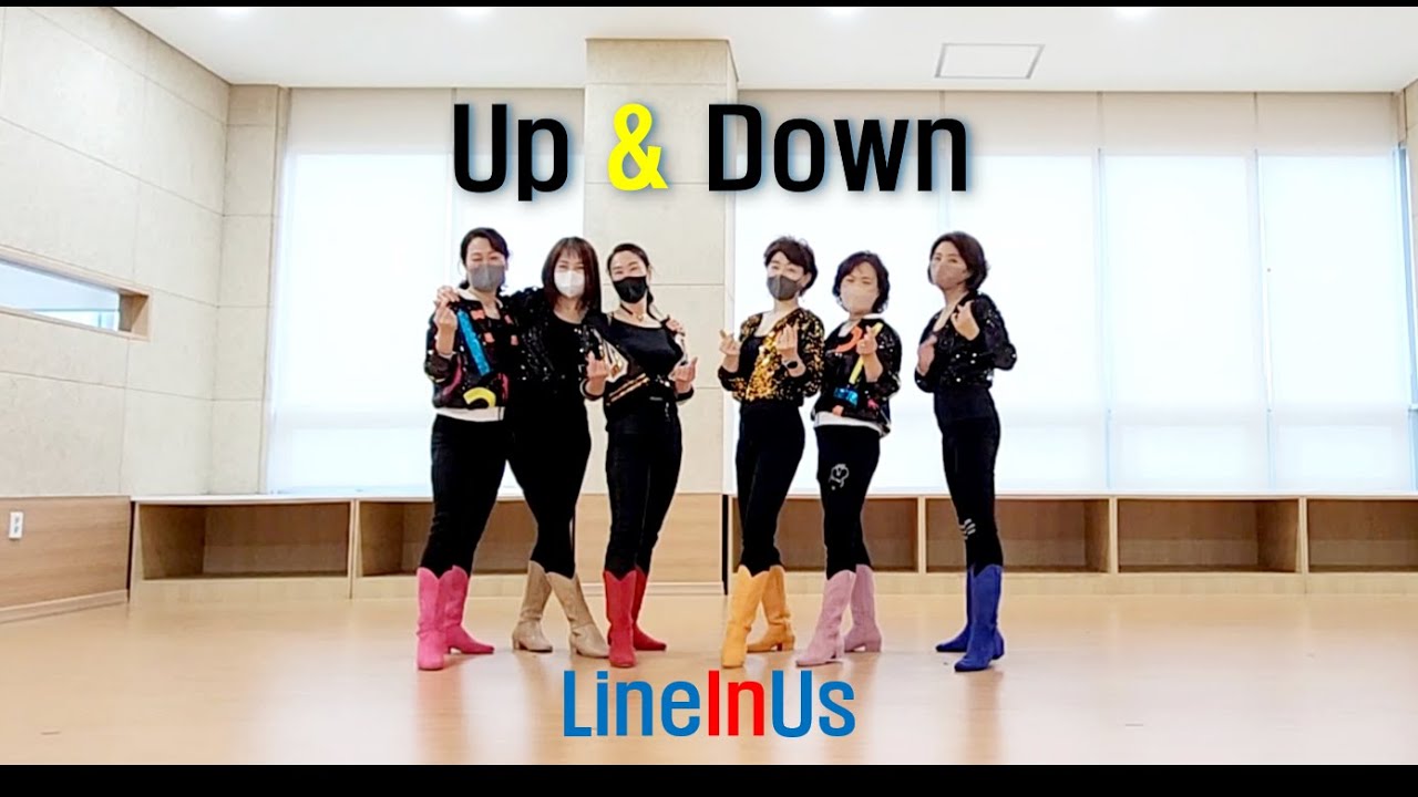[초중급] Up & Down Line Dance (Dance & Count) [LineInUs] - YouTube