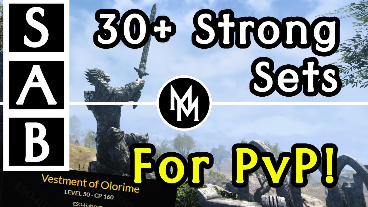 ESO - The Top PvP Sets in 2022 - Item Set Tier List - YouTube