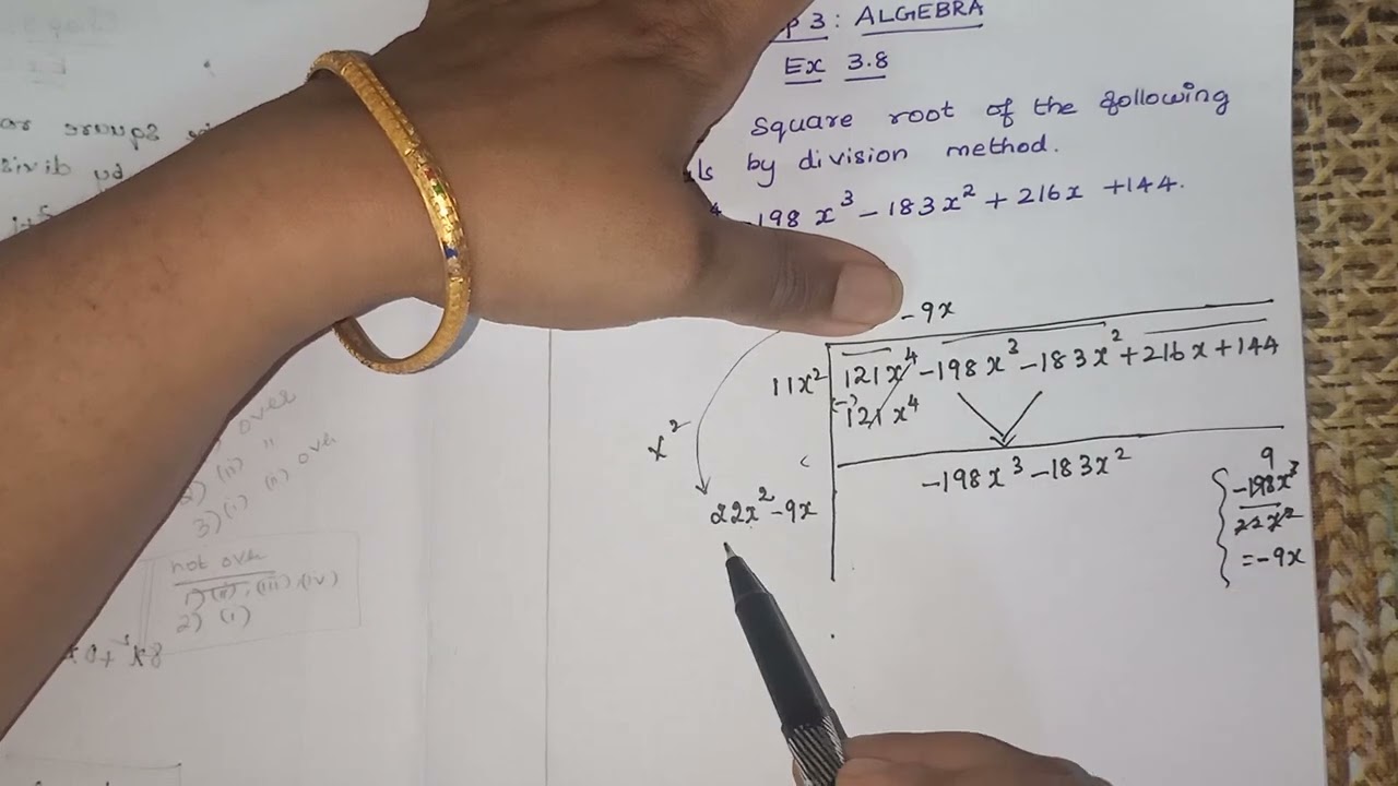 Find The Square Root Of The Following Polynomial By Division Method Find The Square Root Of The Following Polynomial By Division Method