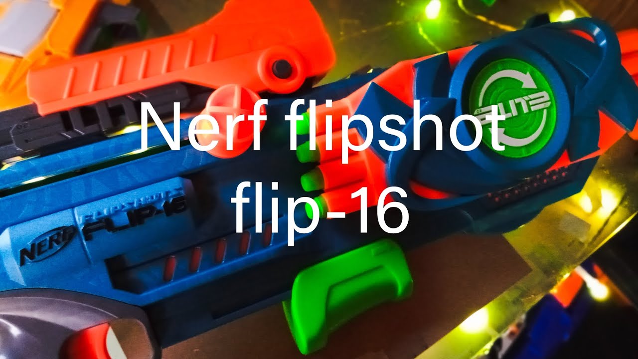 Nerf flipshot flip-16 review și shooting test. - YouTube