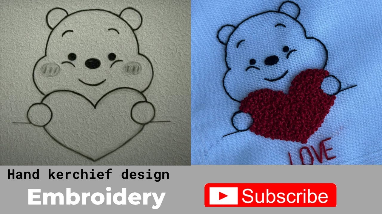 Hand kerchief Embroidery tutorial🪡 @HoopArtbyThoufi #youtube # ...