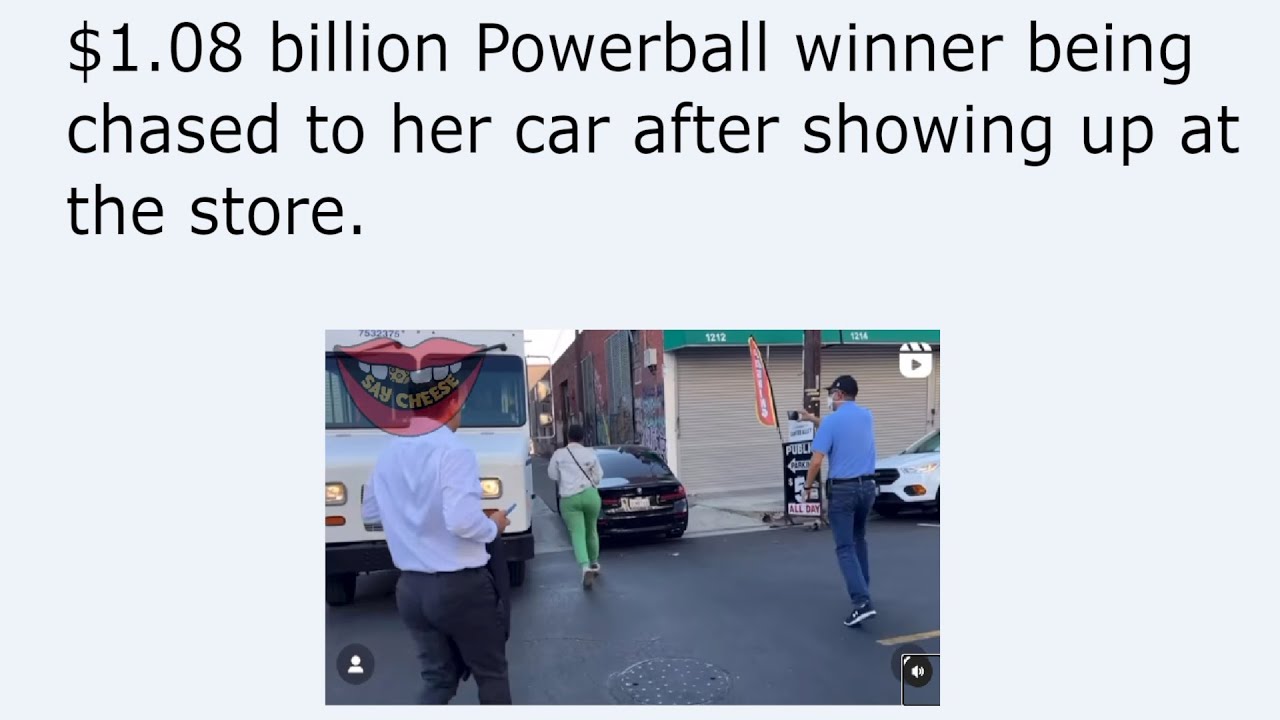 $1.08 billion Powerball winner being chased to her car after showing up ...