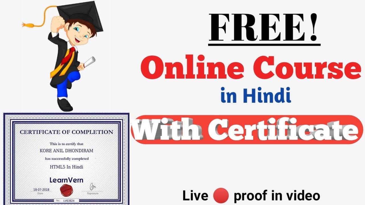Free online courses in hindi l Best online फ्री course in hindi with ...