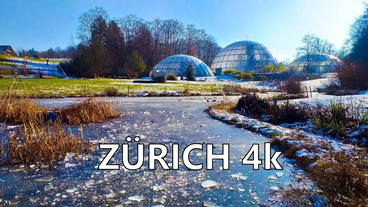 Zurich Switzerland 4k | Walktour in Botanical Garden | Ambient Nature ...
