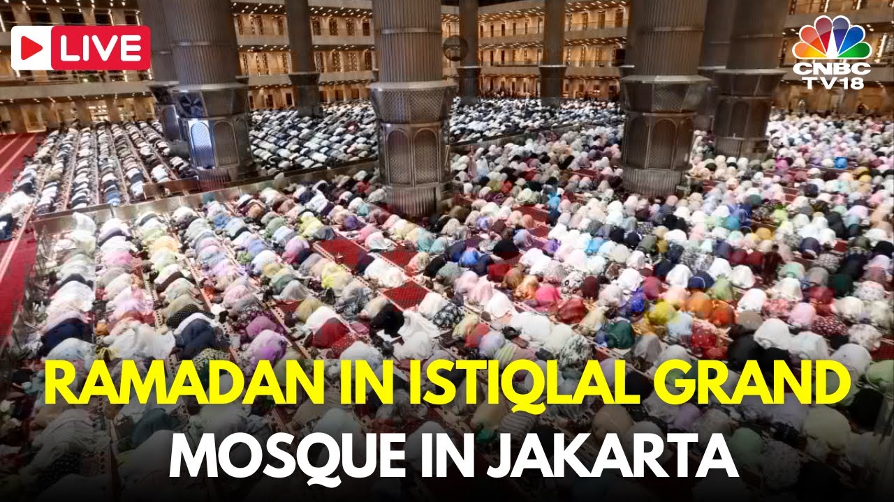 Indonesia Ramadan LIVE: Fast Breaking at Istiqlal Grand Mosque in ...