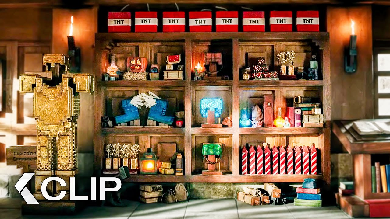 Steve Shows His Stash - A MINECRAFT MOVIE Clip (2025) - YouTube