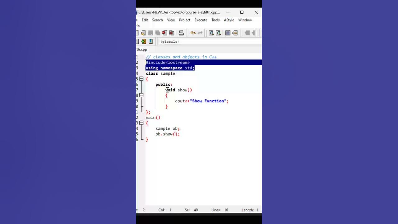 Class 6 How To Create A Class In C Shorts Cplusplusprogramming Cplusplustutorial Youtube