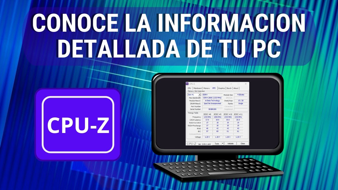 CPU-Z Conoce la INFORMACIÓN DETALLADA de tu PC - YouTube