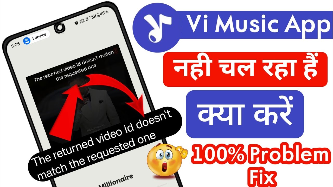 VI music app not working | The returned video id doesn't match the ...